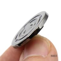 China 25mm Matte Black Custom Metal Circle Logo Plate with Prongs for Bag Hardware for sale