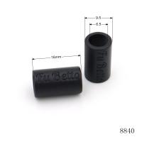 China Matt Black Customized Logo Engraved Round Square Bead Metal Beads For Bracelets Clothing Handbags Decorative for sale