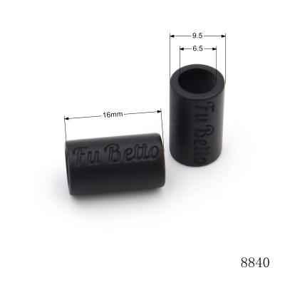 China Matt Black Customized Logo Engraved Round Square Bead Metal Beads For Bracelets Clothing Handbags Decorative for sale