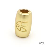 China Matt Gold Plated Customized Logo Engraved Square Bead  Metal Square Beads For Bracelets Decorative for sale