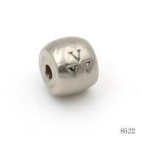 China Custom Zinc Alloy Metal Spacer Beads with Engraved Logo Solid Cylinder Beads for Bags and Accessories for sale