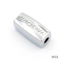 China Quality Nickel Plated Customized Logo Engraved Bead Round Metal Square Beads For Bracelets Decorative for sale