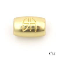 China Matt Gold Plated Customized Logo Engraved Square Bead  Metal Square Beads For Bracelets Decorative for sale