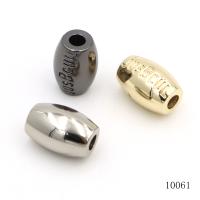 China Zinc Alloy Rugby Shape Beads 16x11x4mm Gold Plated Engraved Logo for Bracelet Making for sale