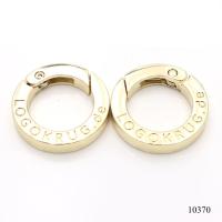 China Gold Plated Circle Carabiner Ring 25mm for Keychain with Logo Engraving for sale