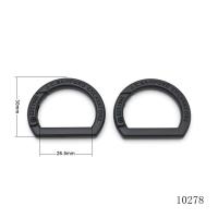 China Custom Logo Engraved D Shape Metal Spring Ring Carabiner 50mm for Handbags for sale