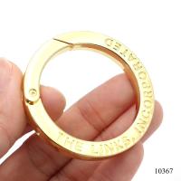 China 50mm Gold Spring O Ring Clasp Metal Spring Gate Ring for Bag Parts Keychain Accessories Custom Logo for sale