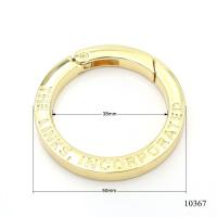 China 50mm Gold Spring O Ring Clasp Metal Spring Gate Ring for Bag Parts Keychain Accessories Custom Logo for sale