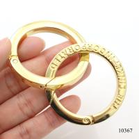 China 50mm Gold Spring O Ring Clasp Metal Spring Gate Ring for Bag Parts Keychain Accessories Custom Logo for sale