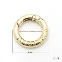 China New Arrival Light Gold Spring O Ring Waterproof Clasp Carabiner Custom Logo Round Ring for sale