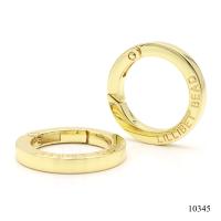 China Custom Engraved Gold Metal Spring Ring Clasp 36.2mm Flat Open Gate Ring for Bag Keychain for sale