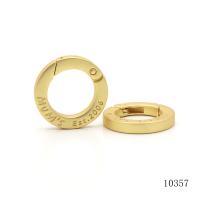 China Luxury Matte Gold Plating Carabiner Metal Spring O Ring 30mm Custom Logo Push Gate Ring for sale