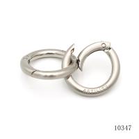 China Matt Nickel Round Carabiner Keychain Ring 25mm Custom Logo Engraved Metal Snap Hook for sale