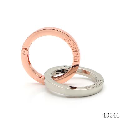 China 2 Inch Round Carabiner Zinc Alloy Heavy Duty Spring Snap Gate O Ring Custom Logo for sale