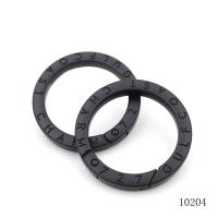 China 38x50mm Spring O Ring Carabiner Clasp Matte Black Gold Plating Custom Logo Zinc Alloy for sale