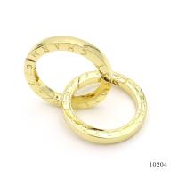 China 38x50mm Spring O Ring Carabiner Clasp Matte Black Gold Plating Custom Logo Zinc Alloy for sale