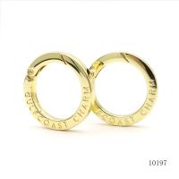 China Custom Logo Engraved Round Spring Clasp Metal Carabiner 25mm for Keychains Handbags for sale
