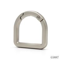 China Premium Metal Spring D Ring Carabiner Bag Accessories Push Gate Ring Clasp for sale