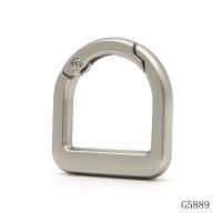 China Matte Silver D Shaped Spring Ring Clasp for Handbag Making DIY Craft for sale