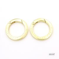 China Custom Logo Engraved Round Spring Clasp Metal Carabiner 25mm for Keychains Handbags for sale