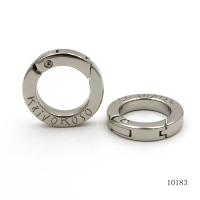 China Custom Logo Carabiner Clasp 26mm Spring O Ring Nickel Zinc Alloy for Keychains for sale