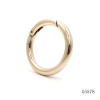 China Custom Logo Metal Spring O Ring Clasp Keychain 25mm Round Carabiner for Bags for sale