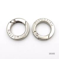 China Custom Logo Carabiner Clasp 26mm Spring O Ring Nickel Zinc Alloy for Keychains for sale