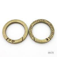 China Antique Brass Vintage Snap Gate O Ring 40mm Custom Debossing Logo for Key Chain for sale