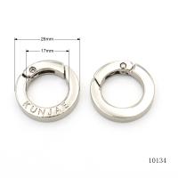 China Custom Logo Waterproof Metal Spring O Ring Key Chain Clasp 20mm Carabiner for sale
