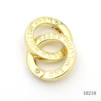 China Gold Plated 20mm Circle Carabiner Removable O Ring with Custom Logo Engraving for Keychain for sale