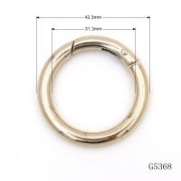 China 42.3mm Gold Plated Spring Ring Clasp Metal O Ring for Bags Keychains Accessories for sale