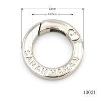 China Bag Accessories Flat Spring O Ring Customized Key Chain Clasp Carabiner Ring Clip for sale