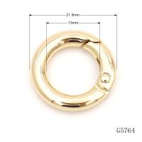 China Metal Spring O Ring Keychain Clasp 25mm Round Carabiner for Bag Accessories Durable Zinc Alloy for sale