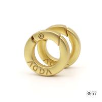 China Nickel Free Metal Spring O Ring Matte Gold Plated Keychain Clasp Ring 25mm for sale