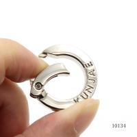 China Custom Logo Waterproof Metal Spring O Ring Key Chain Clasp 20mm Carabiner for sale