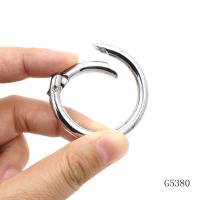 China 38mm Spring Carabiner Round Circle Spring Ring For Handbag Hardware Accessories for sale