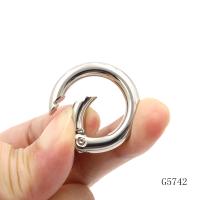 China 30mm Silver Spring Ring Clasp Openable Metal O Ring Buckle for Bags for sale