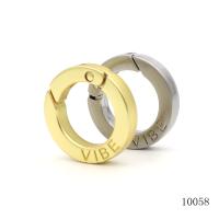 China 17mm  Logo Engraved Round Spring Clasp Spring Openable Flat O Ring Carabiner for Kaychain for sale