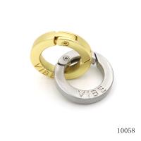 China 17mm  Logo Engraved Round Spring Clasp Spring Openable Flat O Ring Carabiner for Kaychain for sale