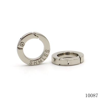 China Nickel Free Plated Zinc Alloy 13mm Mini Carabiner Spring O Ring Clips Custom for sale