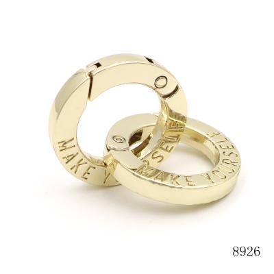 China Gold Filled 19.6mm Spring O Ring Carabiner Clasp for Handbag Accessories for sale