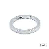 China 48mm Chrome Coated Spring Carabiner Metal Round Circle Spring Ring for Handbag Hardware Accessories for sale
