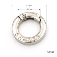 China Nickel Free Plated Zinc Alloy 13mm Mini Carabiner Spring O Ring Clips Custom for sale