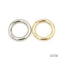 China 1 Inch Round Metal Spring O Ring Carabiner Keychain Durable Zinc Alloy 35 Color Options for sale