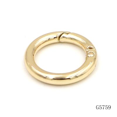 China 27mm Openable Push Gate Metal Spring O Ring Clip, Popular Circular Spring Key Ring Clasp for Keychains & Bag Charm Accessories for sale