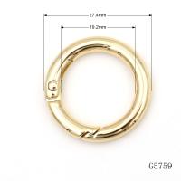China 27mm Openable Push Gate Metal Spring O Ring Clip, Popular Circular Spring Key Ring Clasp for Keychains & Bag Charm Accessories for sale