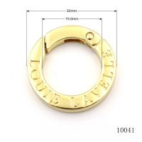 China Gold Plating Spring Ring Clasp 30mm Metal Circular Carabiner Clip for Bags for sale