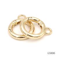 China Gold Spring O Ring with Hanging Loop 24.7mm OD for Phone Lanyard Keychain Connector for sale