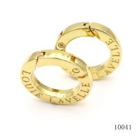 China Gold Plating Spring Ring Clasp 30mm Metal Circular Carabiner Clip for Bags for sale