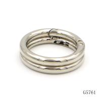 China 32mm Zinc Alloy Spring Round Circle Carabiner Spring Ring for Handbag Hardware Accessories for sale